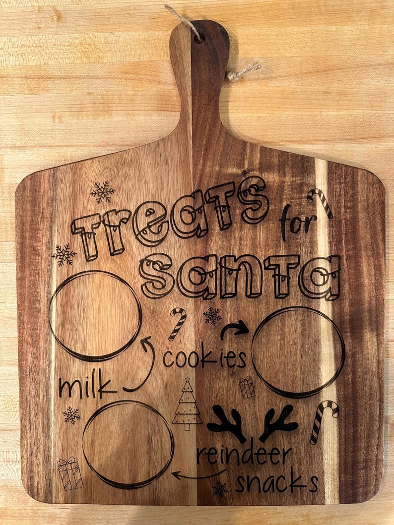Santa Treats Board - Etsy