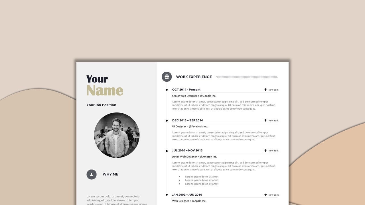 Professional Resume Template Minimalist Resume Template for - Etsy