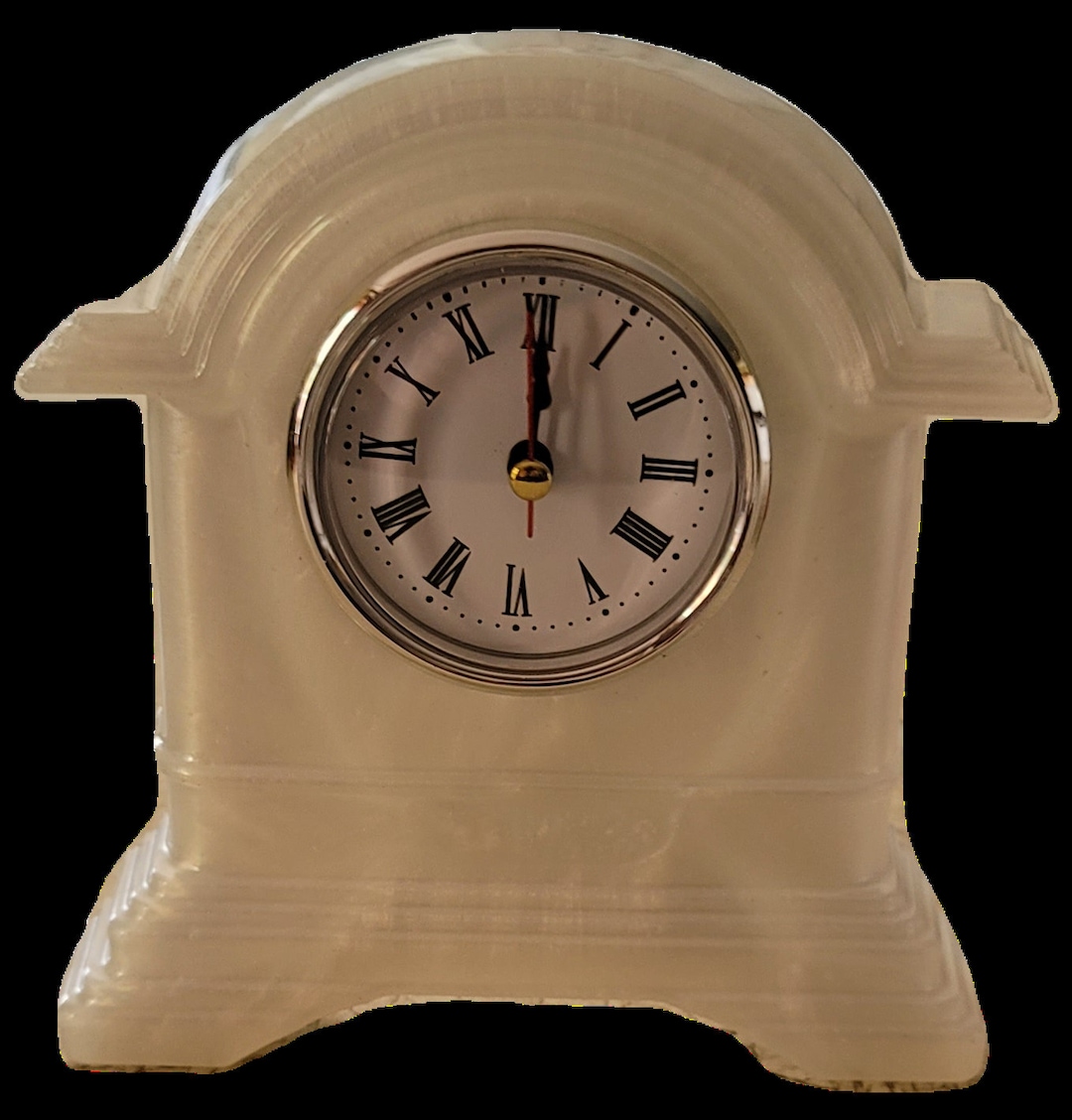 Pearl White Mantle Clock - Etsy