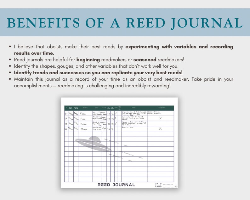 Oboe Reed Journal Pages Digital Download PDF -- Spaced Out - Etsy