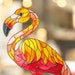 Flamingo Stained Glass Window Cling Decal Sticker Vinyl Window Film ...