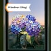 Hydrangea Stained Glass Window Cling Beautiful Flower Window Artwork ...