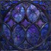 Blueberry Night Stained Glass Window Cling Gothic Decor Sticker Decal ...