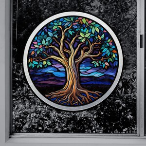 Banyan Tree Stained Glass Window Cling Lahaina Hawaii Banyan Tree ...