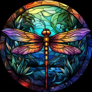 Dragonfly Stained Glass Window Cling - Etsy