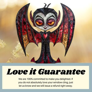 Dracula Vampire Halloween Stained Glass Look Window Cling Decal Sticker ...