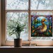 Duck Stained Glass Window Cling Window Sticker Decal Vinyl Film Window ...