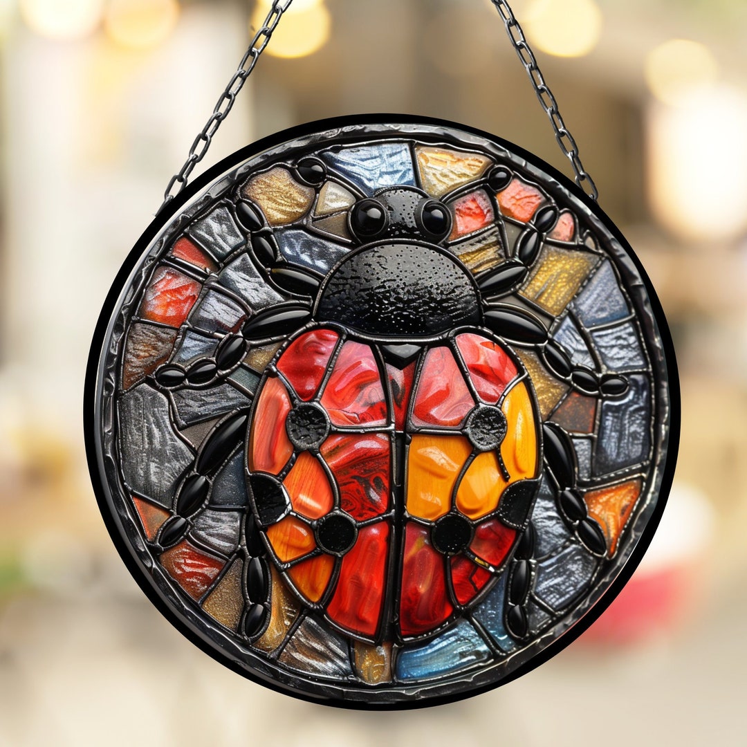 Ladybug Suncatcher Window Decor Artful Gift for Mothers Day Birthday ...