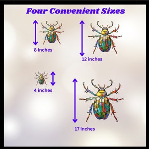 Stag Beetle Stained Glass Window Cling Sticker Decal Vinyl Window Film ...