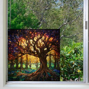 Banyan Tree Stained Glass Window Cling Lahaina Hawaii Banyan Tree ...