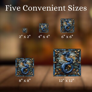 Blue Dragon Art Nouveau Ceramic Art Tile Decorative Glossy Tile for ...