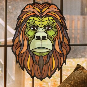 Werewolf Stained Glass Window Cling Werewolf Window Film Werewolf ...
