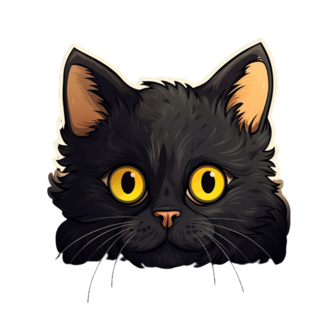 Peeping Cat Window Cling Reusable in 3 Convenient Size Feline Decor ...