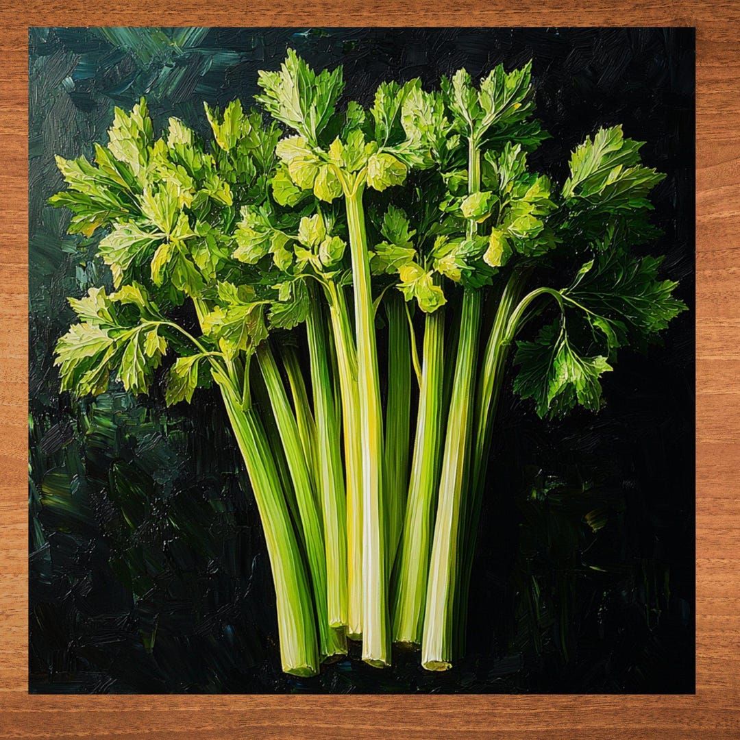 Celery Rembrandt Ceramic Art Tile Decor for Bookshelf Book Nook Wall ...