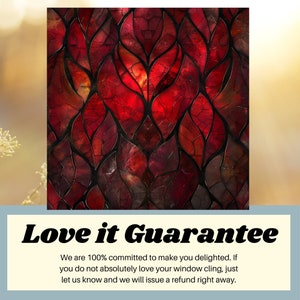 Cardinal Red Stained Glass Window Cling Gothic Decor Sticker Decal ...