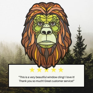 Werewolf Stained Glass Window Cling Werewolf Window Film Werewolf ...