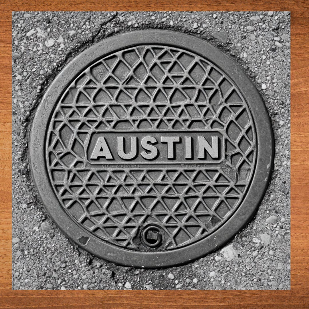 Austin Manhole Cover Decorative Tile Ceramic Art Tile Wall Decor ...