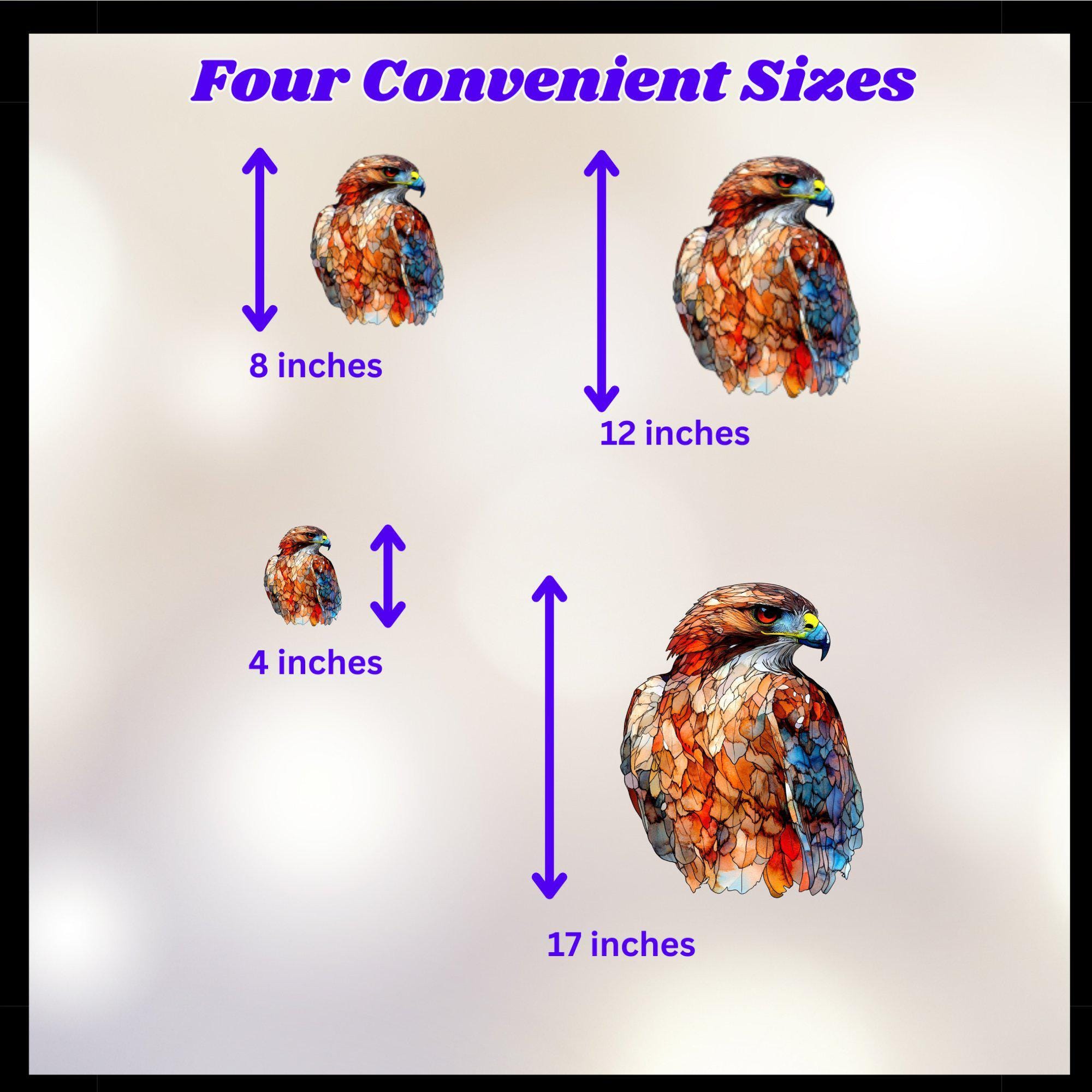 Red-tailed Hawk Window Cling Sticker Decal Window Film Gift for Bird ...