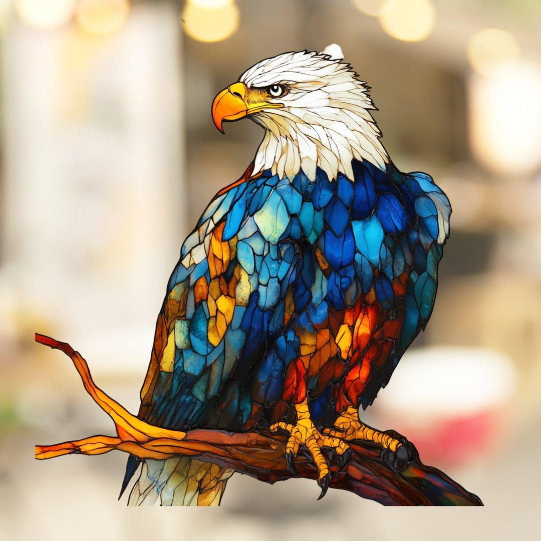 Bald Eagle Window Cling Sticker Decal Window Film Gift for Bird Lovers ...