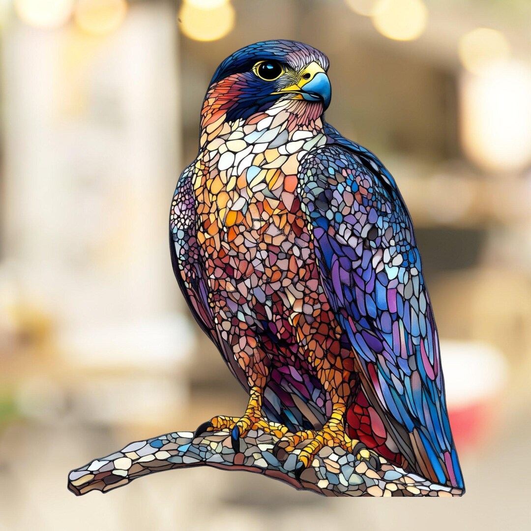 Peregrine Falcon Window Cling Sticker Decal Window Film Gift for Bird ...