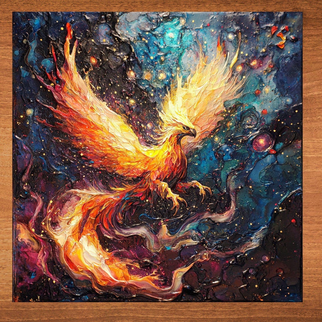 Phoenix in Flight Book Nook Ceramic Art Tile Decor for Book Lover ...