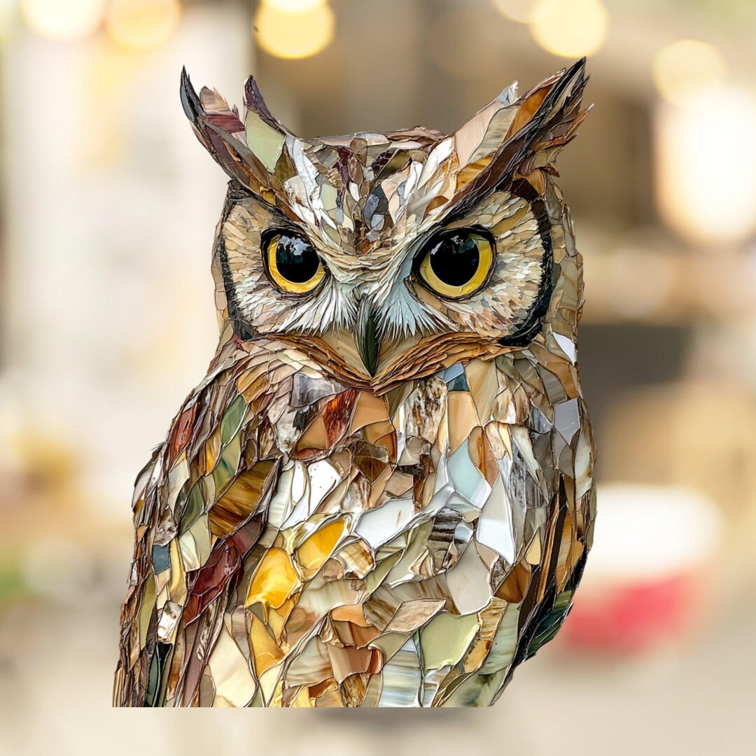 Eastern Screech Owl Window Cling Sticker Decal Window Film Gift for ...
