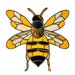 Bumblebee Stained Glass Window Cling Decal Sticker Window Film Reusable ...