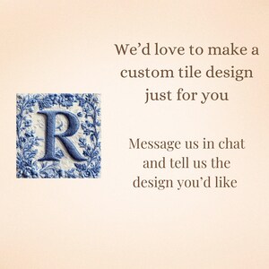R Letter Monogram Ceramic Art Tile Grandmillennial Style Decor Home Art ...