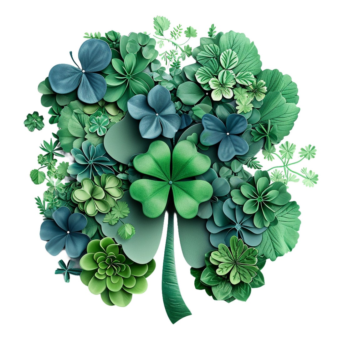 Shamrock Collection of Shamrocks Stained Glass Window Cling to ...