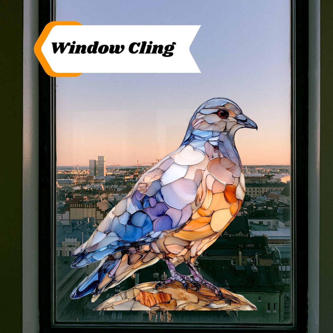 Mourning Dove Window Cling Sticker Decal Window Film Gift for Bird ...