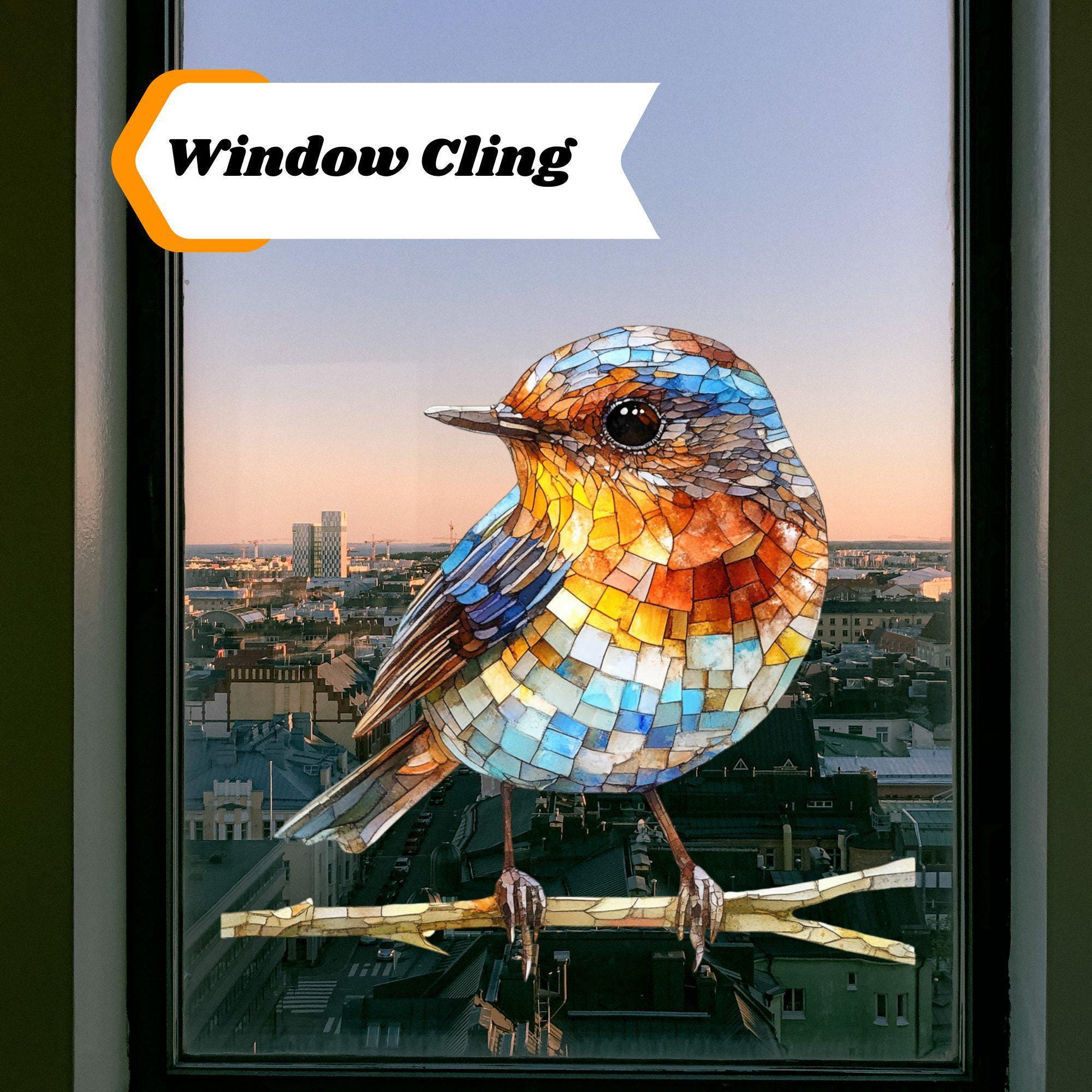 House Wren Window Cling Sticker Decal Window Film Gift for Bird Lovers ...