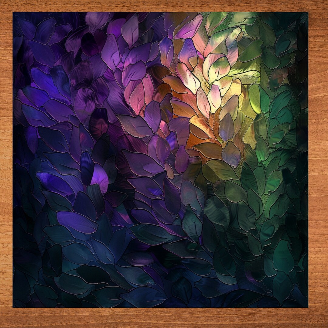 Pygmy Sagebrush Stained Glass Look Art on Glossy Ceramic Tile Tileful ...