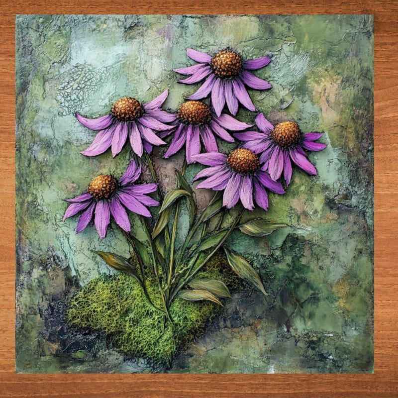 Coneflower Tiles - Etsy
