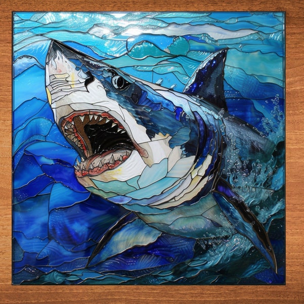 Ceramic Tile Shark - Etsy