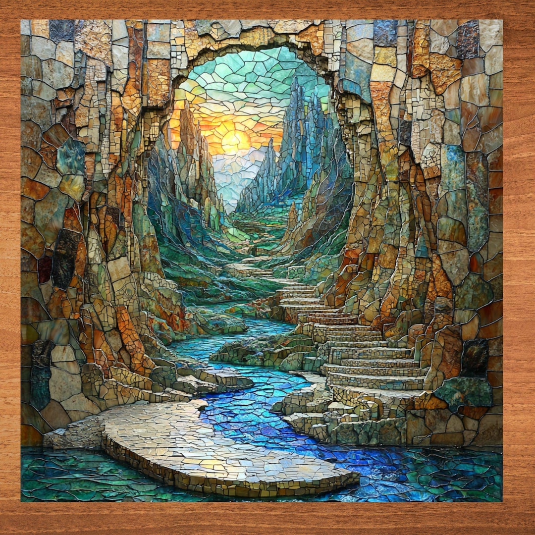 Elvish Kingdom Ceramic Art Tile Decor for Kitchen Bedroom Bookshelf ...