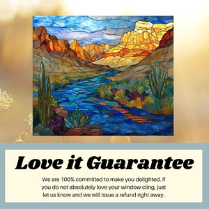 Big Bend National Park Stained Glass Window Cling Decal Sticker Vinyl ...