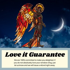 Angel Stained Glass Window Cling Religious Art Christian Art Faux ...
