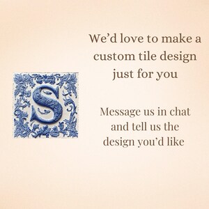 S Letter Monogram Ceramic Art Tile Grandmillennial Style Decor Home Art ...