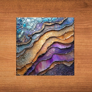 Abalone Stone Ceramic Art Tile Decor for Kitchen Bedroom Bookshelf Book ...