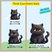 Cat Window Cling Reusable in 3 Convenient Size Feline Decor Kitten ...