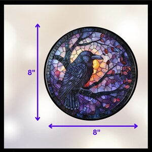 Raven in Tree Suncatcher Window Decor Artful Gift for Mothers Day ...