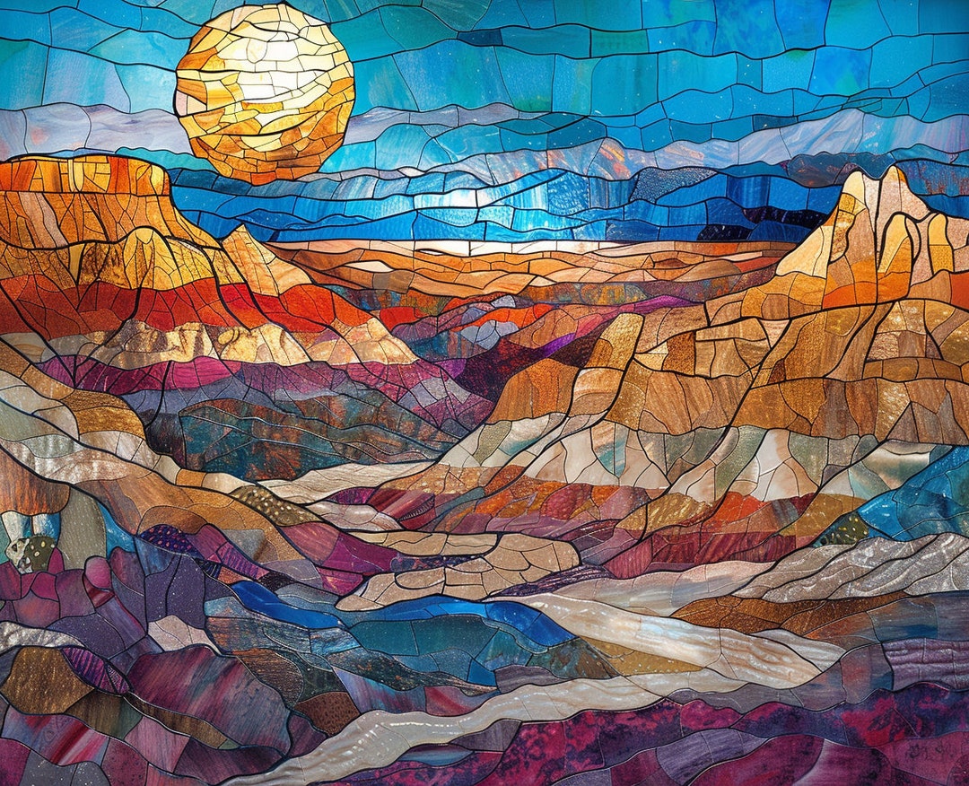 Badlands National Park Jigsaw Puzzle, Beautiful Stained Glass Look ...