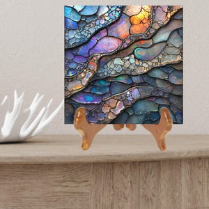 Abalone Stone Ceramic Art Tile Decor for Kitchen Bedroom Bookshelf Book ...