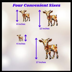 Baby Goat Kid Stained Glass Window Cling Window Sticker Decal Film With ...