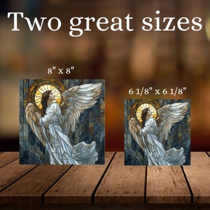 Angel Ceramic Wall Art Decorative Tile Unique Home Decor Stained Glass ...