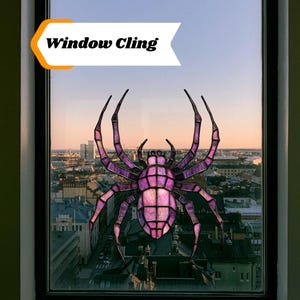 Pink Spider Window Cling Sticker Pink Halloween Decor Coquette ...