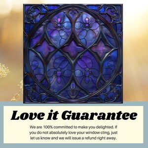 Blueberry Night Stained Glass Window Cling Gothic Decor Sticker Decal ...