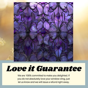 Amethyst Smoke Stained Glass Window Cling Gothic Decor Sticker Decal ...