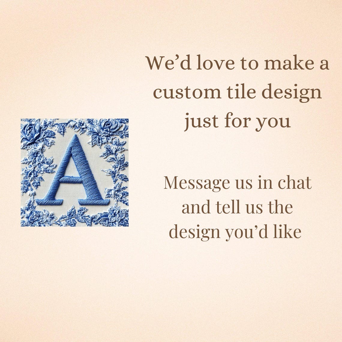 A Letter Monogram Ceramic Art Tile Grandmillennial Style Decor Home Art ...