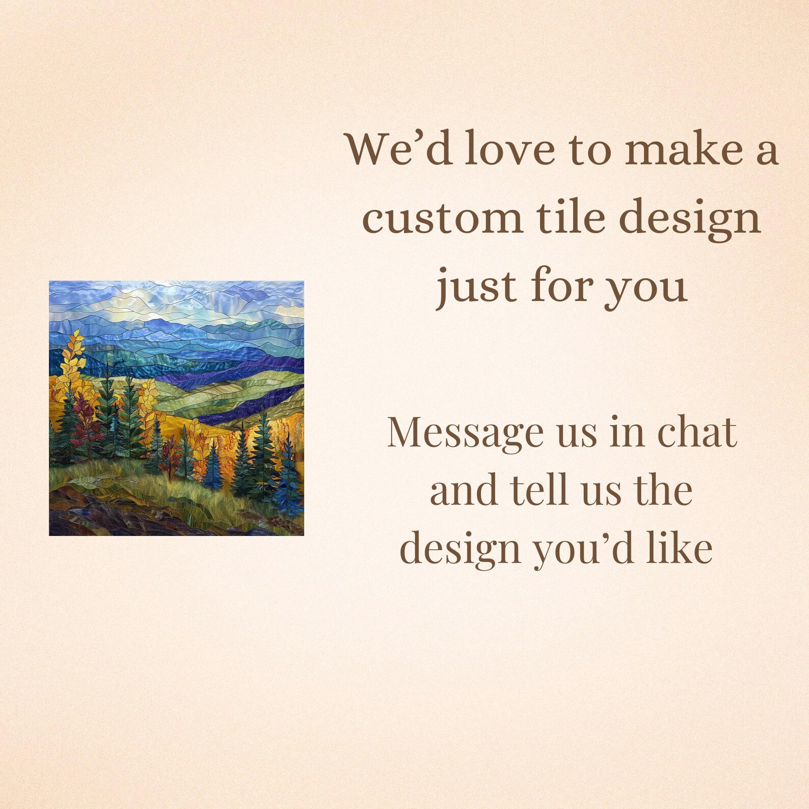 Fall Mountain Vista Ceramic Art Tile Stained Glass Look Glossy ...